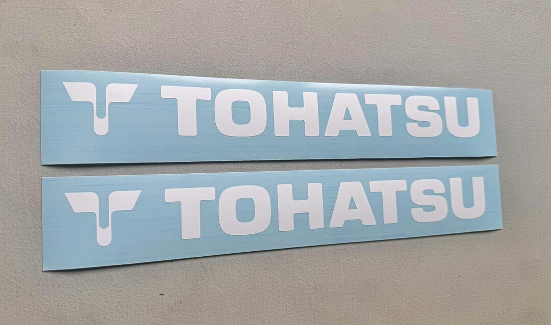 2x Tohatsu Outboards Boats Decals Trailer Vintage Pontoon Fishing Hull ...