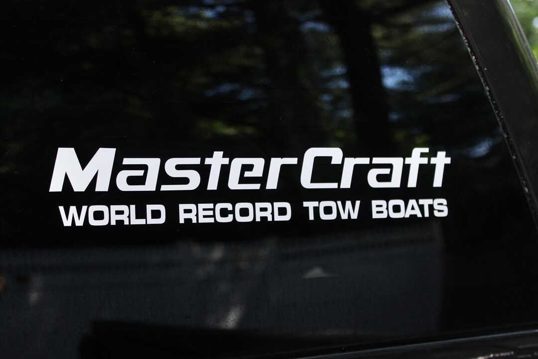 Mastercraft World Record Tow Boats Waterski Wakeboard Trailer Logo Back ...