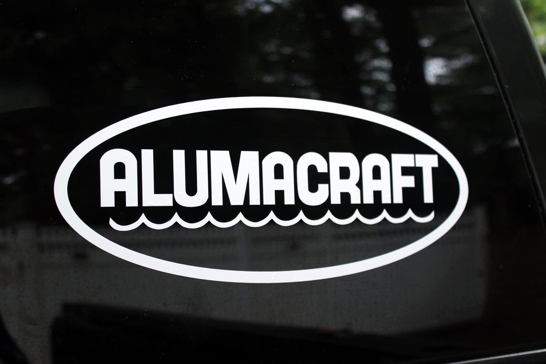 2x Alumacraft Boats Decals Trailer Vintage Pontoon Fishing Hull Marine ...