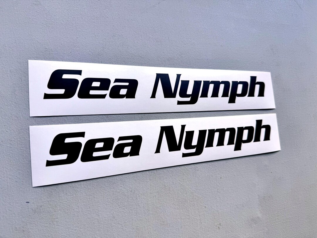 2x Sea Nymph Boats Decals Trailer Vintage Pontoon Fishing Hull Marine ...