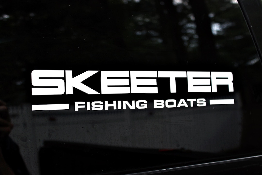 2x Skeeter Fishing Boats Decals Trailer Vintage Pontoon Fishing Hull ...