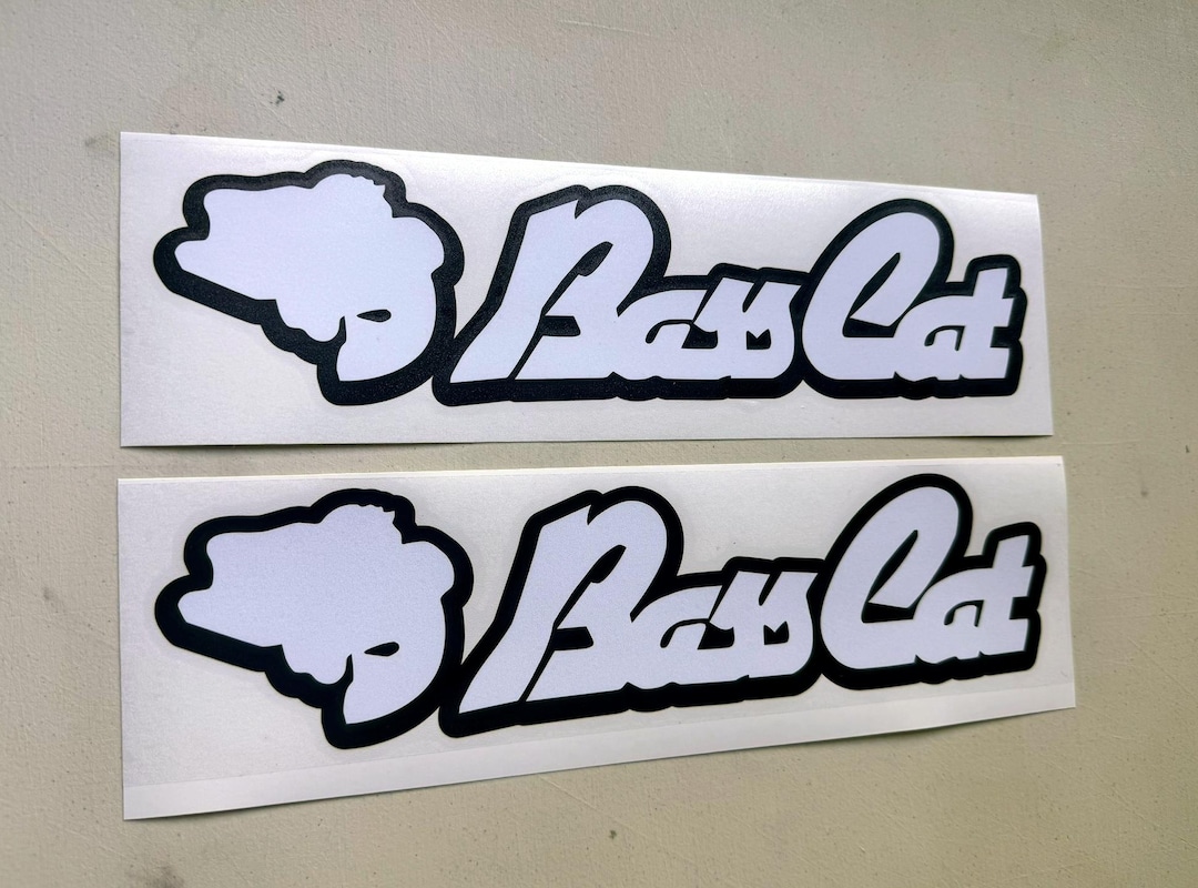 Bass Cat Boat Decals 12 2-color SET OF 2 Vinyl Decal Stickers - Etsy