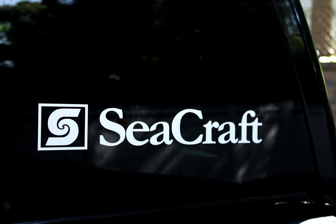 2x Seacraft Boats Trailer Vintage Pontoon Fishing Hull Marine Decals ...