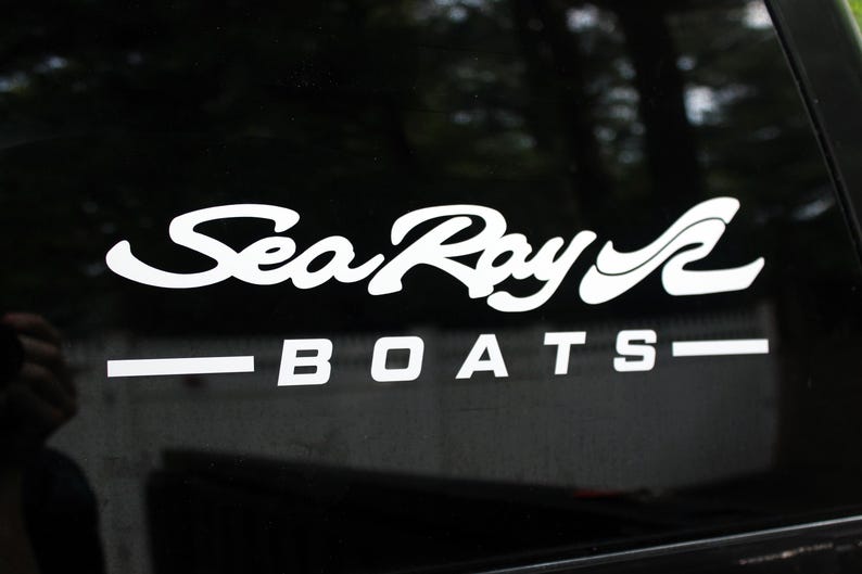 2x Sea Ray Boats Decals Trailer Vintage Pontoon Fishing Hull Marine ...