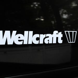 2x Wellcraft Boats Decals Trailer Vintage Pontoon Fishing Hull Marine ...