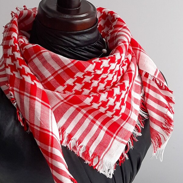 Keffiyeh Plaid Scarf - Etsy