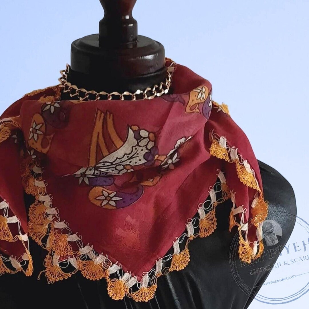 Rose Fish Red Scarf Keffiyeh Wrap Neck Gaiter Unisex Face Mask Cotton ...