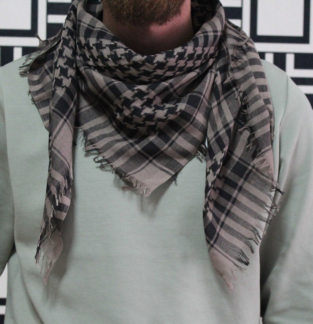 Brown Black Plaid Small, Shemagh, Bufandas, Kufiya, Keffiyeh, Scarf ...
