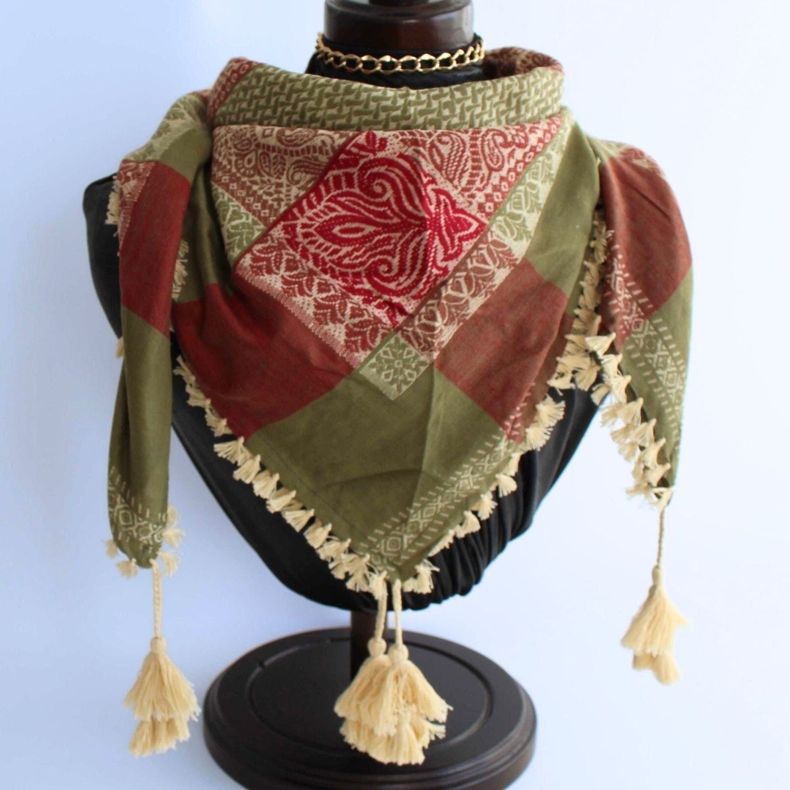 Army Green, Keffiyeh Palestine, Cloth Face Mask, Scissors Star ...