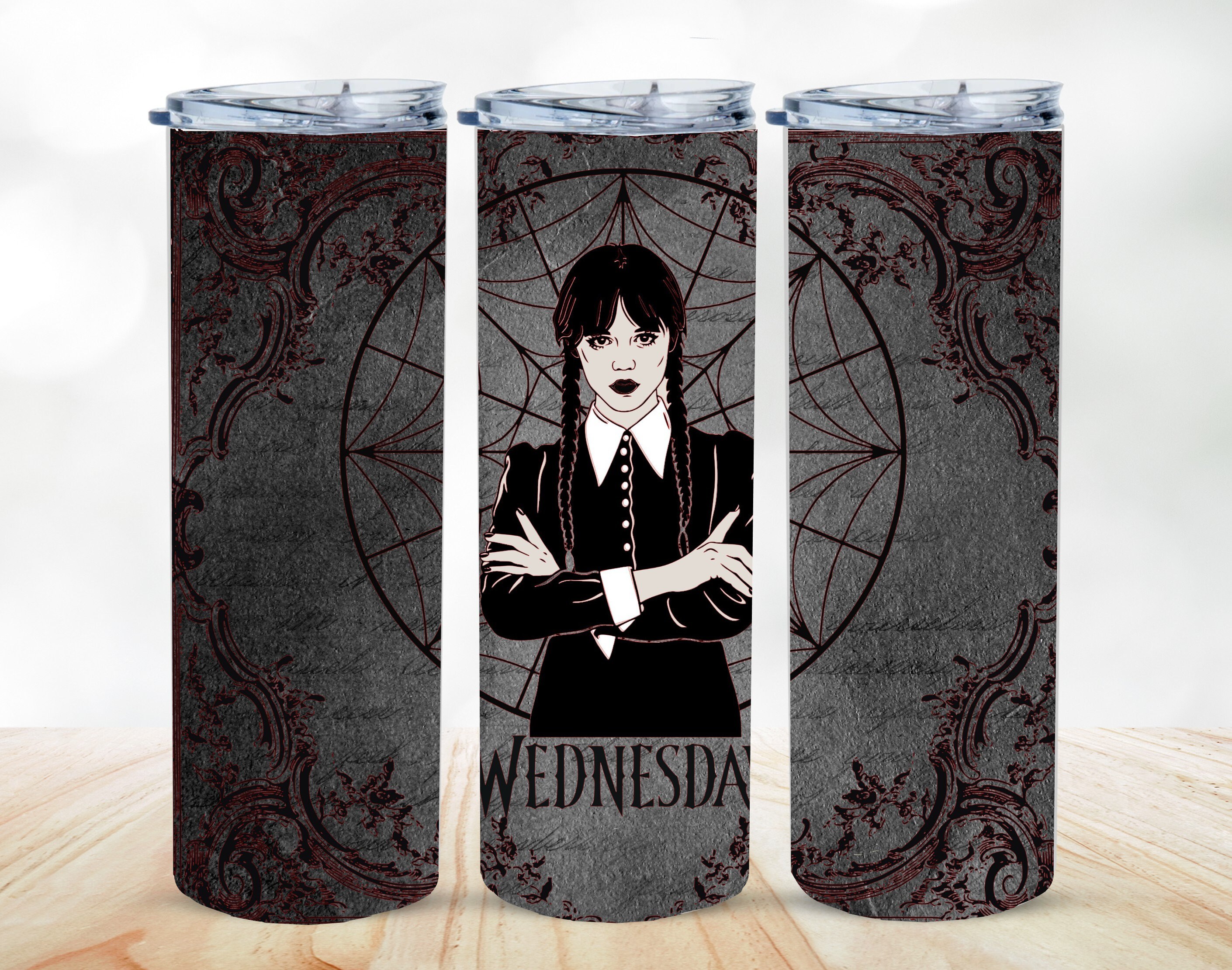 Wednesday Addams Sublimation 20 Oz Skinny Tumbler PNG Wraps Bundle - Etsy