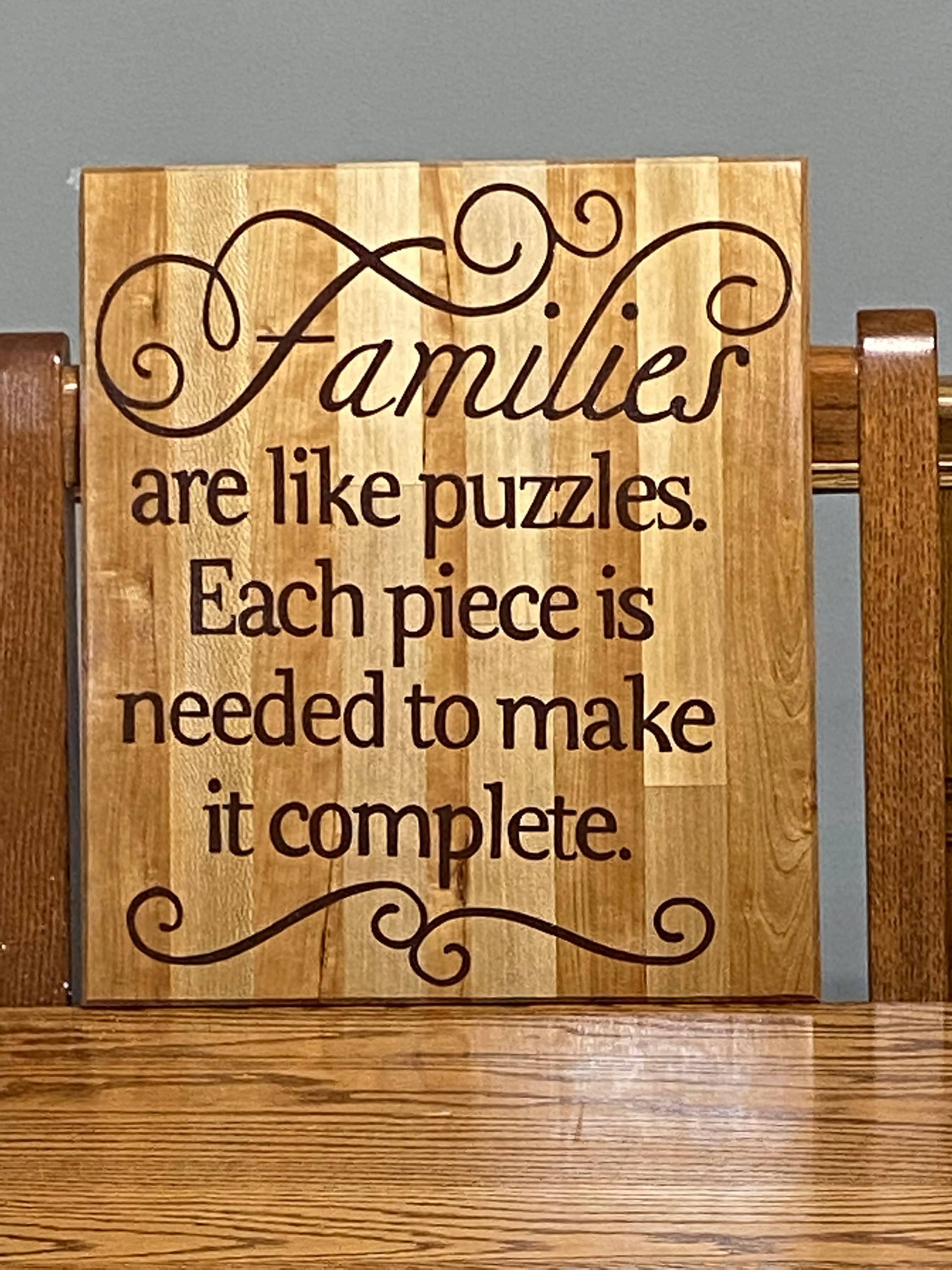 Families Are Like Puzzles - Etsy