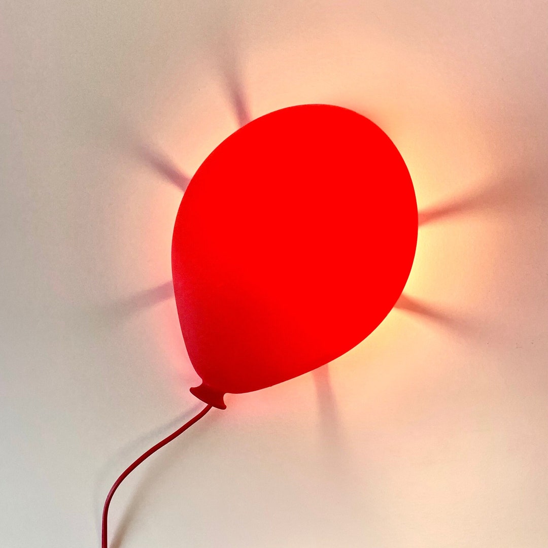 90s Vintage Ikea Red Balloon Plug in Wall Sconce Nursery Light Kids Toddler Children, Eclectic ...