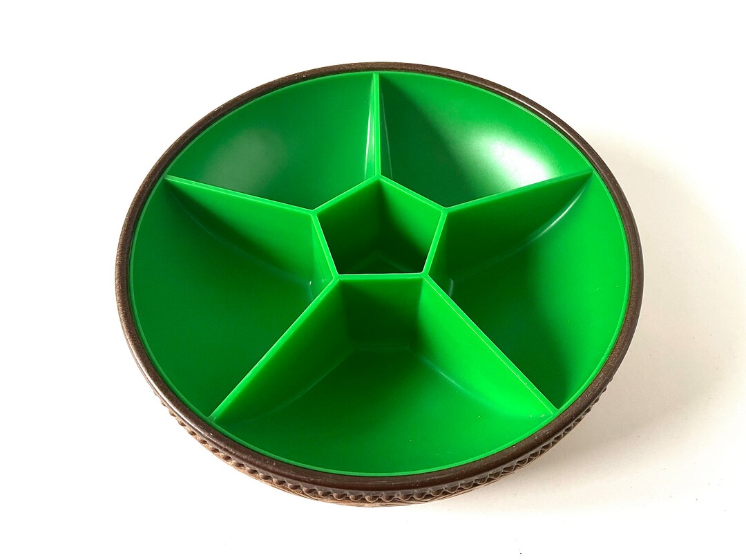 1970s Emsa Space Age Tiki Party Snack Serving Tray Sectioned Vintage ...