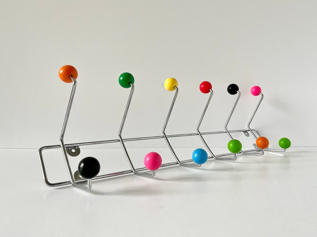 90s XL Sputnik Wall Mounted Coat Rack 12 Hooks 21" Vintage Atomic Space ...