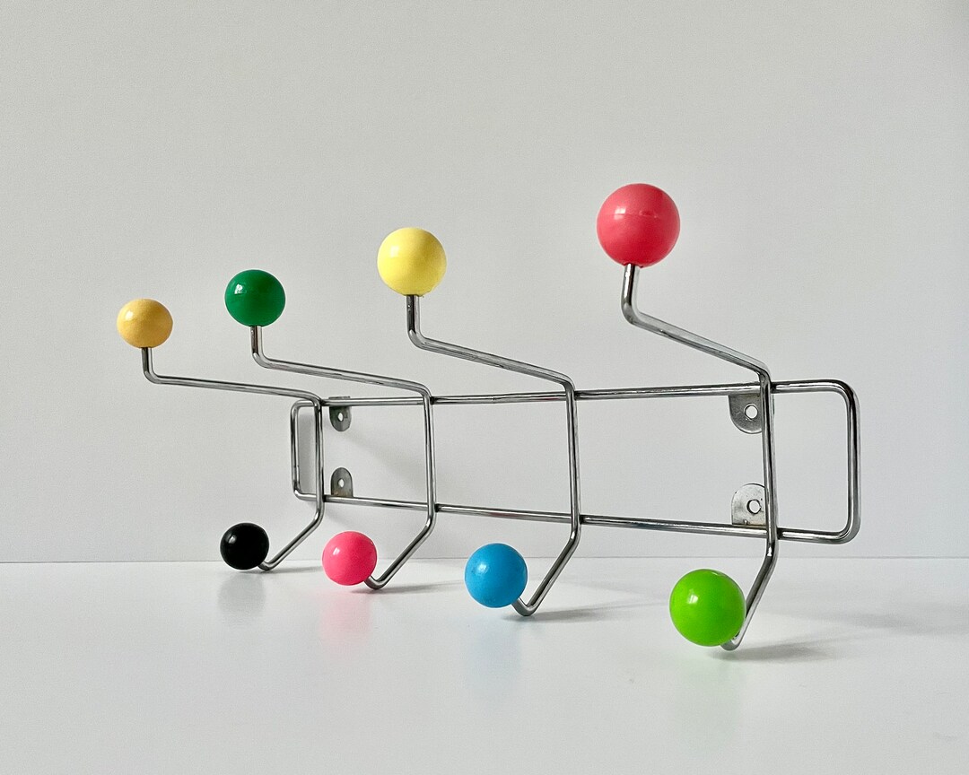 90s Sputnik Wall Mounted Coat Rack 8 Hooks Vintage Atomic Space Age ...