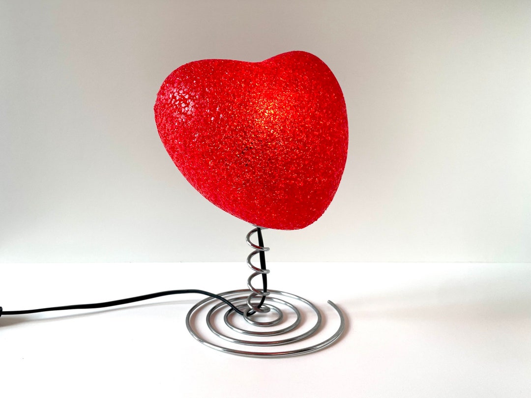 Y2k Eclectic Table Lamp Vintage Funky Heart Cute Bedside Lamp - Etsy