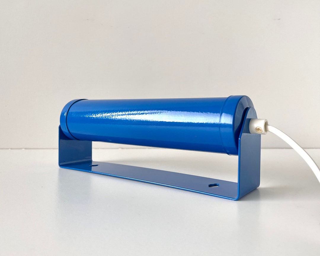 80s Cobalt Blue Plug in Wall Sconce Vintage Minimalist Bedside - Etsy
