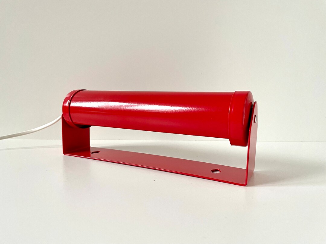 80s Red Plug in Wall Sconce Vintage Minimalist Bedside Lamp - Etsy