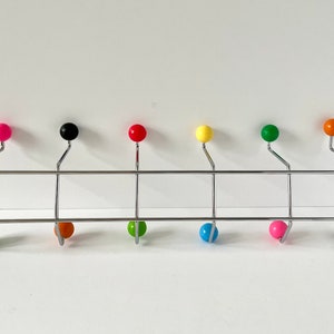90s XL Sputnik Wall Mounted Coat Rack 12 Hooks 21" Vintage Atomic Space ...