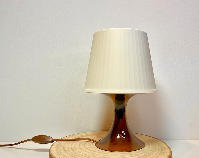 Rare Brownwhite IKEA Lampan Vintage Table Mushroom Lamp Retro Classic ...
