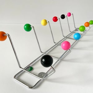 90s XL Sputnik Wall Mounted Coat Rack 12 Hooks 21" Vintage Atomic Space ...