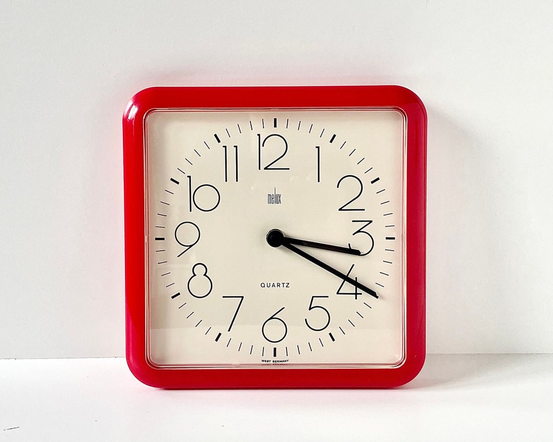 Vintage 1980s Postmodern Design Wall Clock MELUX West Germany Colorful ...
