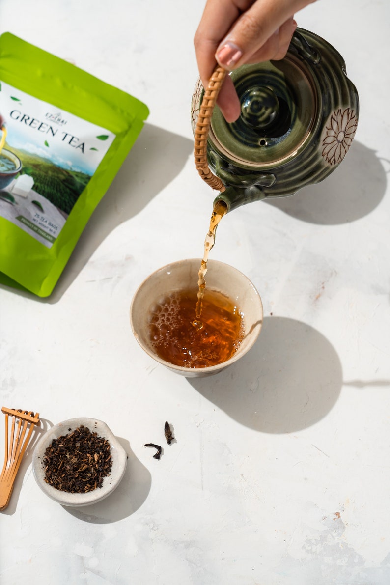 Natural Green Tea - Loose Leaf Assam Tea (25 Bags), Clean & Smooth ...