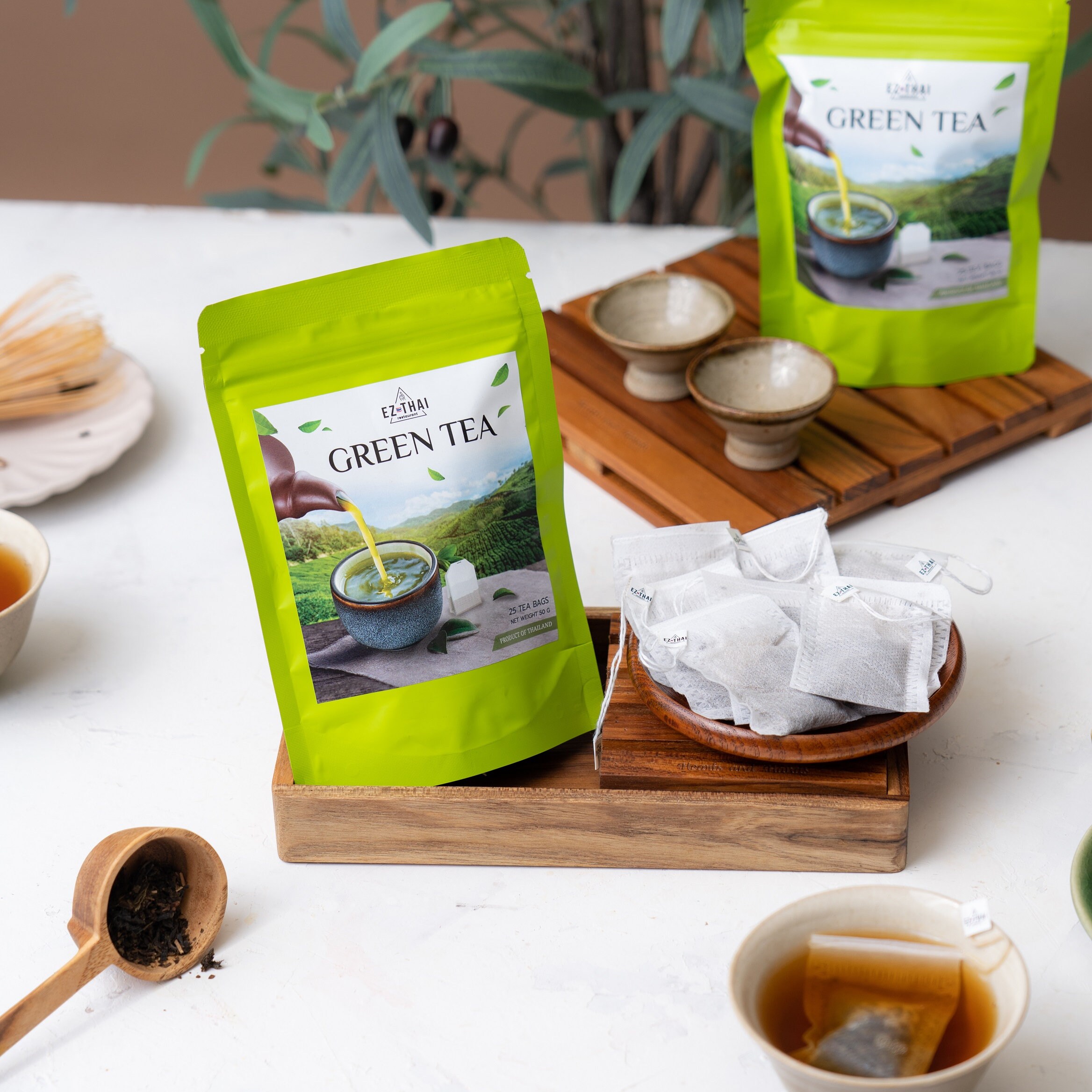 Natural Green Tea - Loose Leaf Assam Tea (25 Bags), Clean & Smooth ...