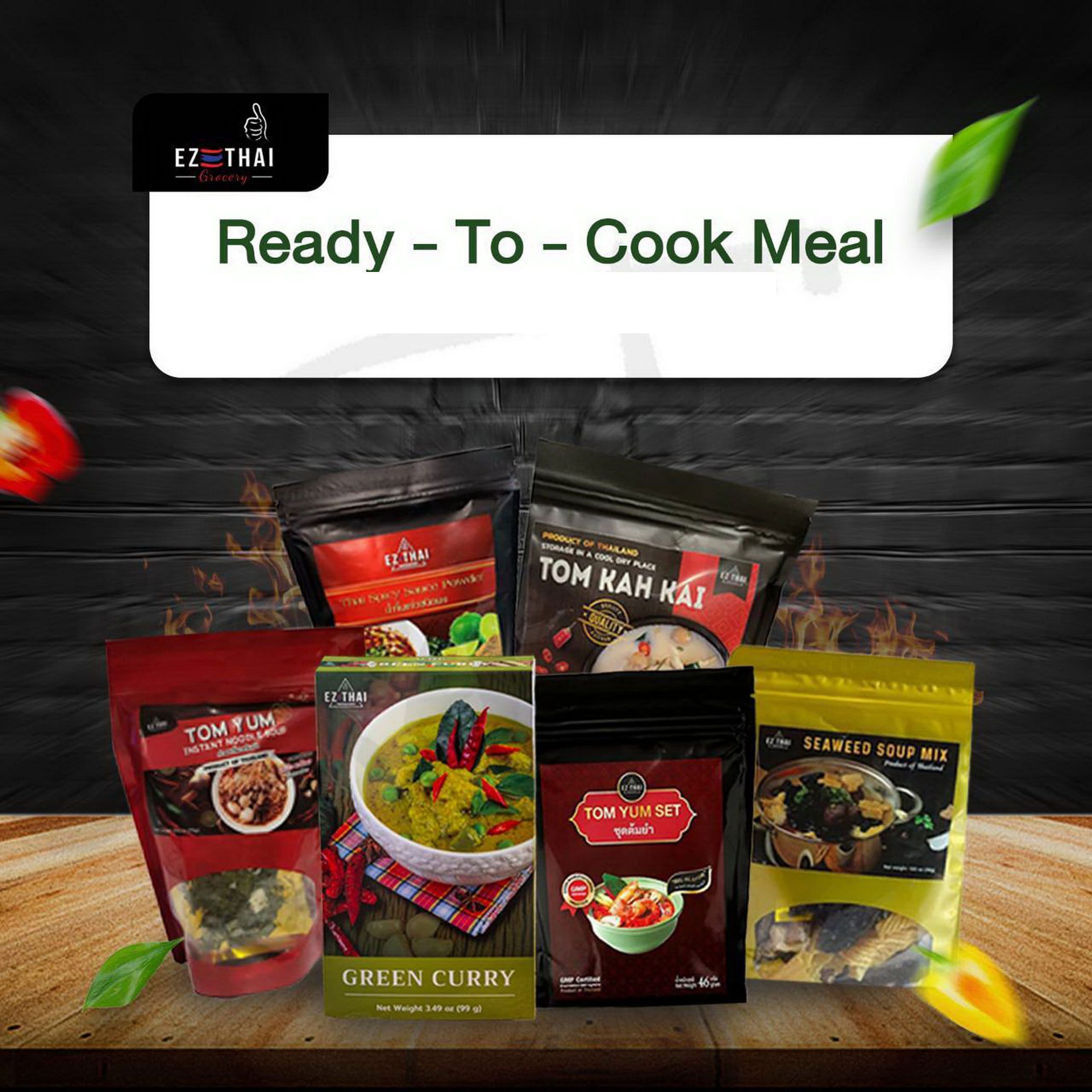 Thai Cuisine Sampler Box 5 Packs Instant Powder Packs Tomyum, Green ...