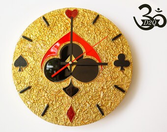 Poker Wall Clock - Etsy
