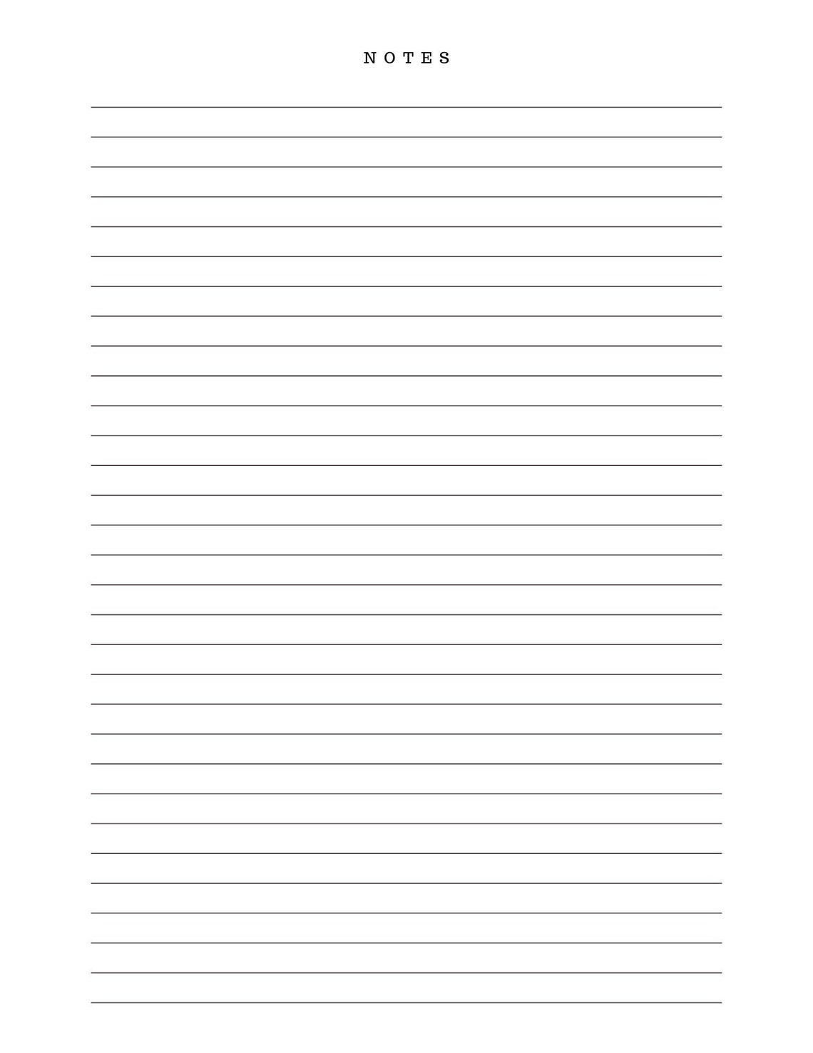 Notes Page, Digital Download, Instant Download, Printable Notes Page ...