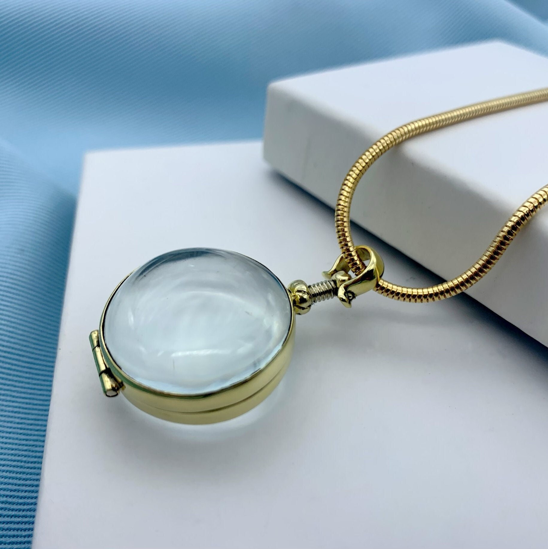 Personalized Round Locket Necklace for Photo Locket Graduation Locket ...