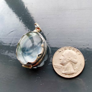 Crystals Necklace Holder Oval Gold Locket for Birthstones and Keepsakes ...