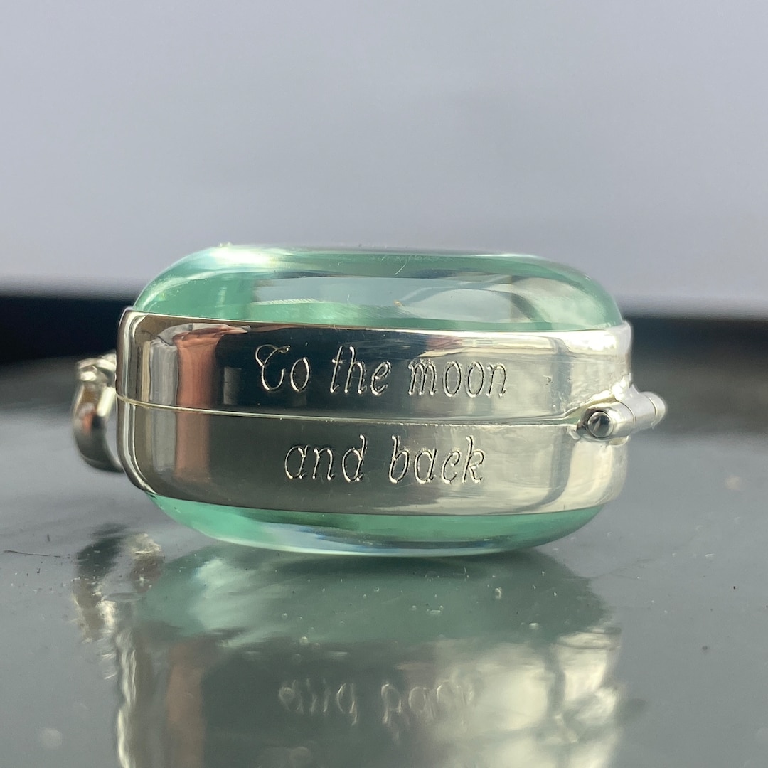 Medium Deep Fillable Silver or Gold Heart Locket Name Necklace Heart ...