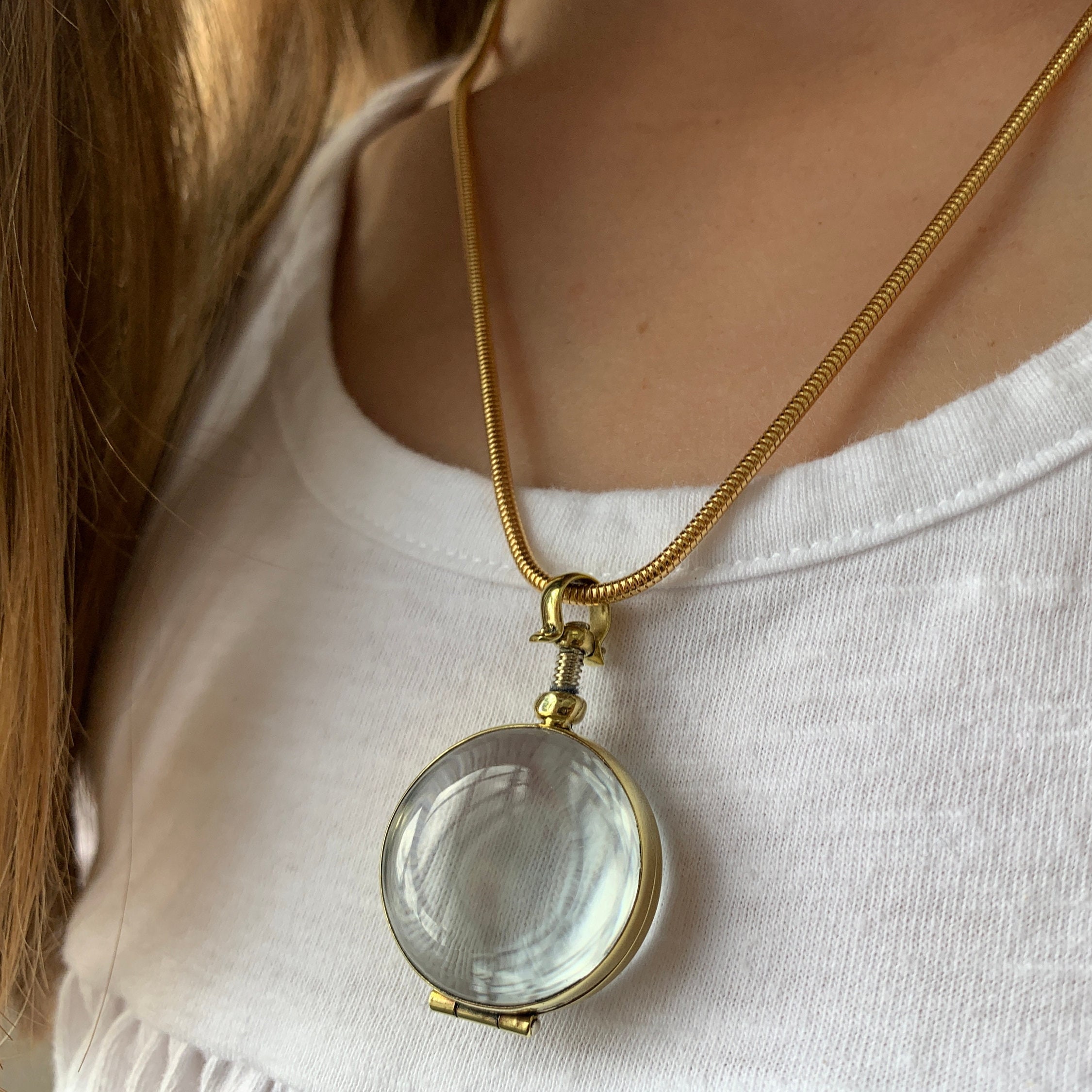 Personalized Round Locket Necklace for Photo Locket Graduation Locket ...