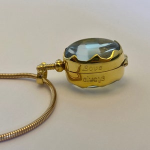 Small Deep Fillable Gold or Silver Oval Locket Name Necklace Vintage ...