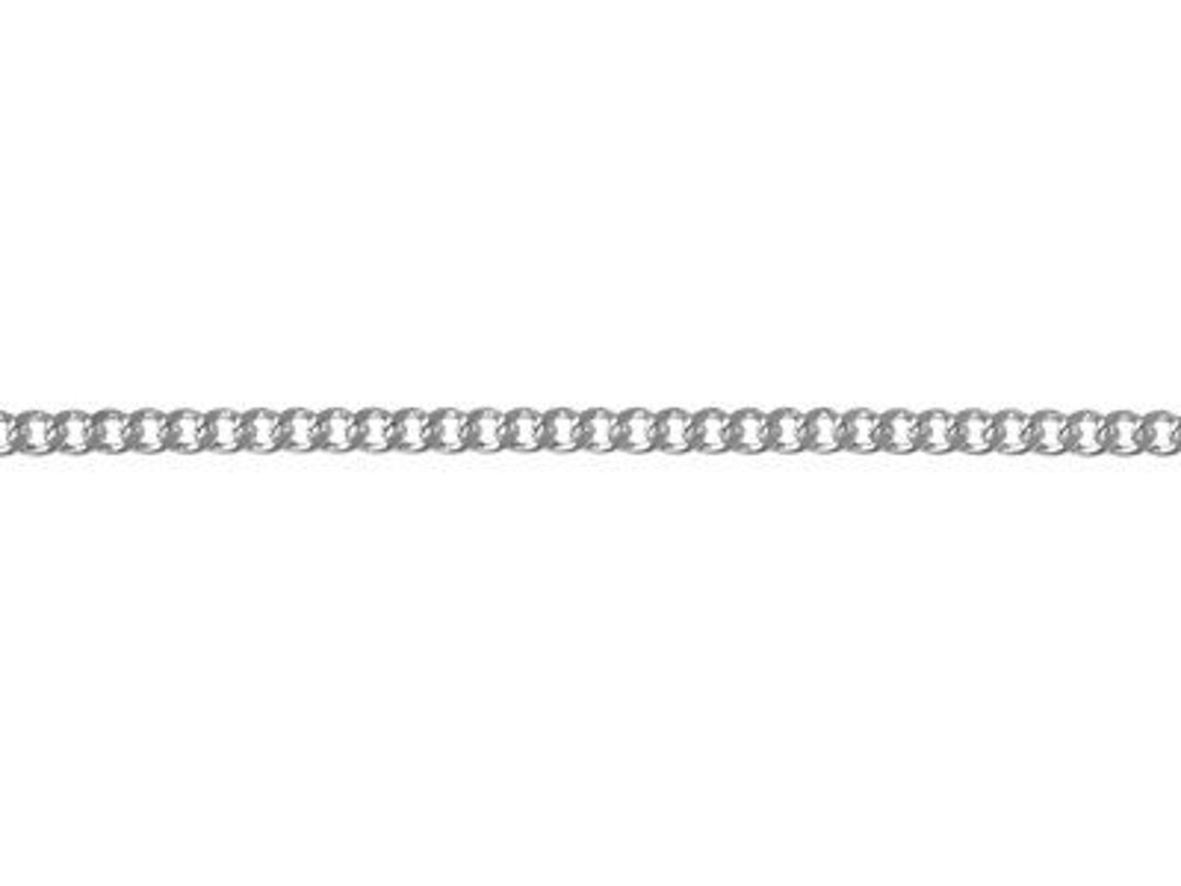 1.8mm Silver Plated Curb Chain 18 Inch Silver Chain for Pendant, Silver ...