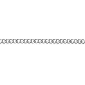 1.8mm Silver Plated Curb Chain 18 Inch Silver Chain for Pendant, Silver ...