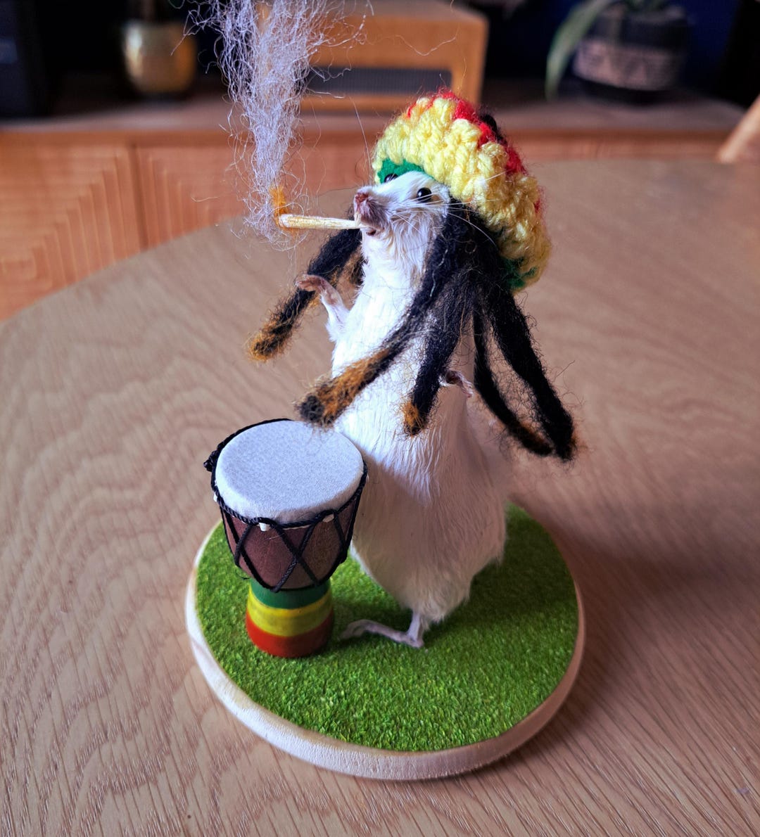 Rasta Mouse Taxidermy: Quirky Drummer Oddity Decor - Etsy