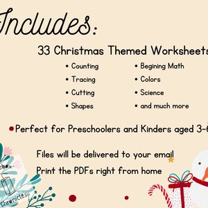 Printable Christmas Worksheet Bundle - for Toddlers, Preschoolers, Pre ...