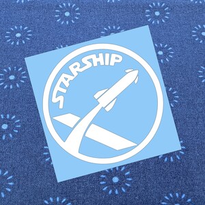 Spacex Starship Circle Permanent Vinyl Decal in Various Colors - Etsy