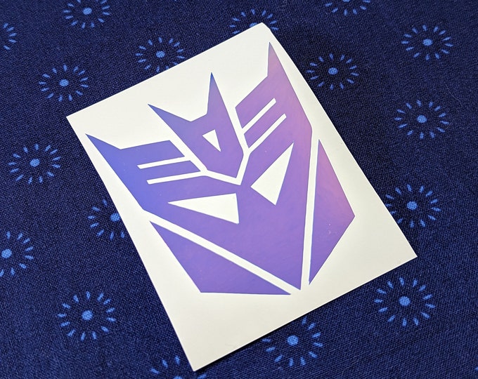 Transformers Decepticon Symbol Vinyl Sticker - Etsy