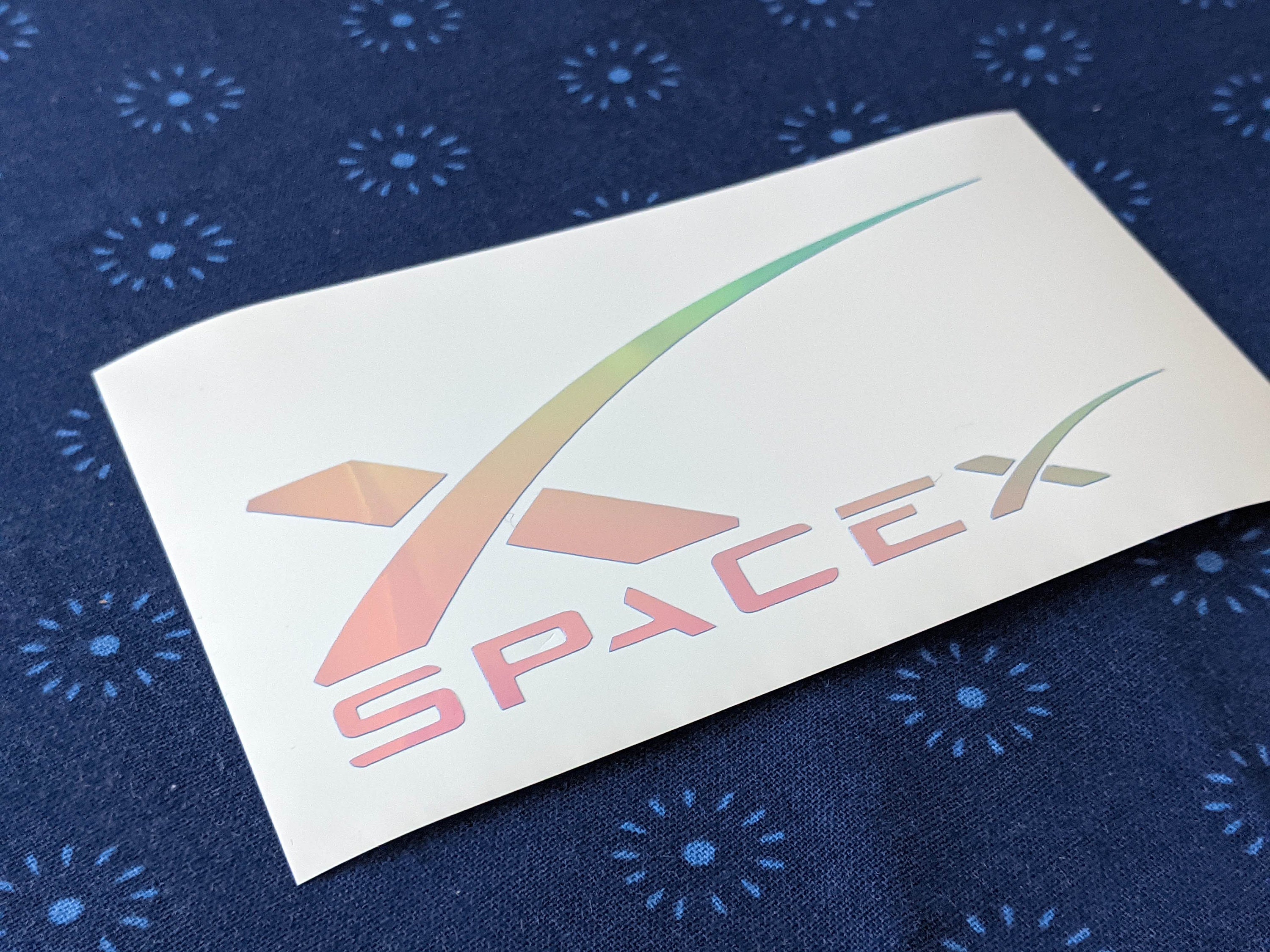 Spacex Logo Permanent Vinyl Decal in Various Colors - Etsy