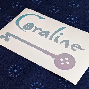 Coraline With Key Permanent Vinyl Decal in Various Colors - Etsy