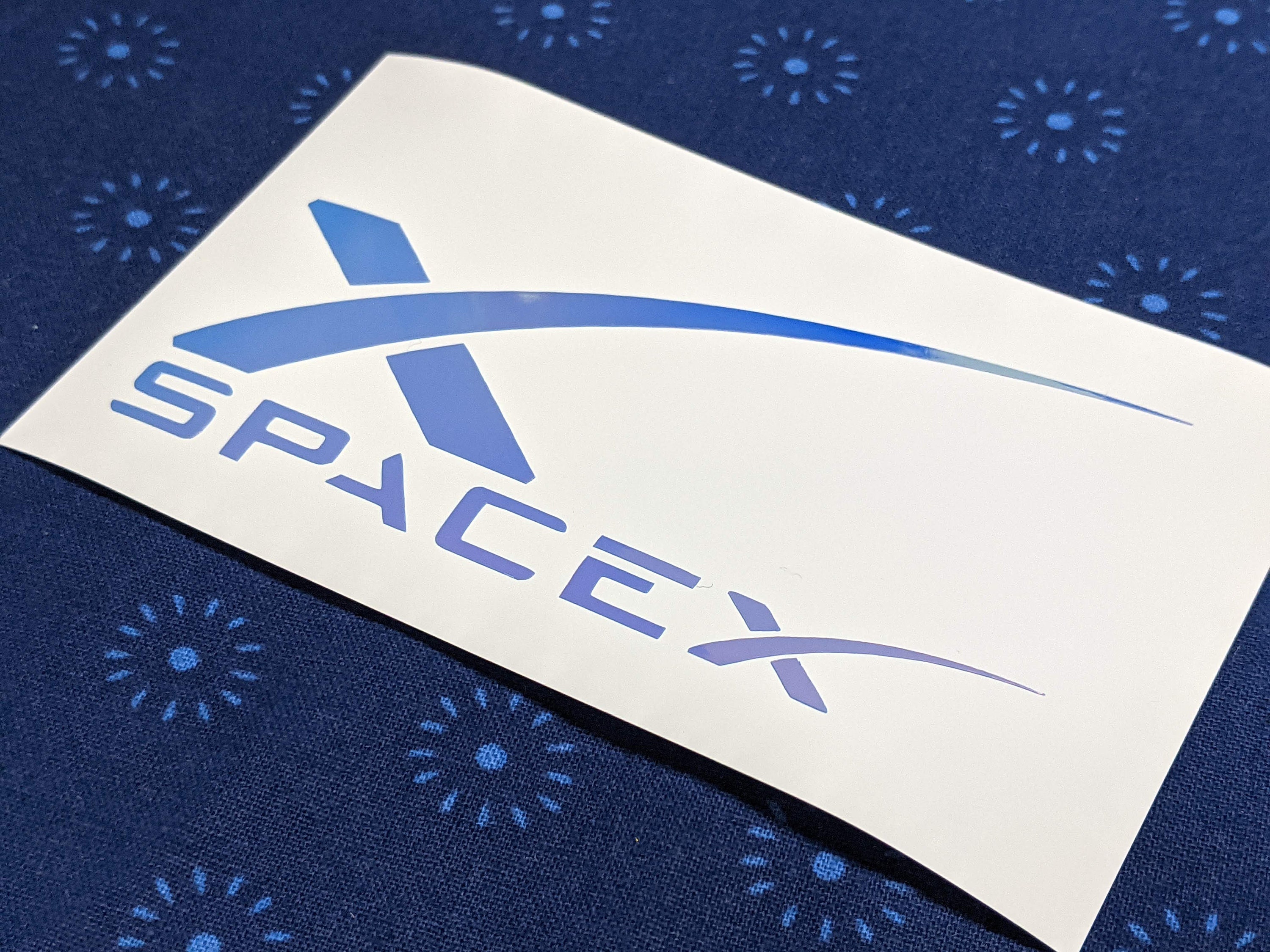 Spacex Logo Permanent Vinyl Decal in Various Colors - Etsy