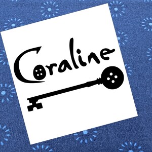 Coraline With Key Permanent Vinyl Decal in Various Colors - Etsy