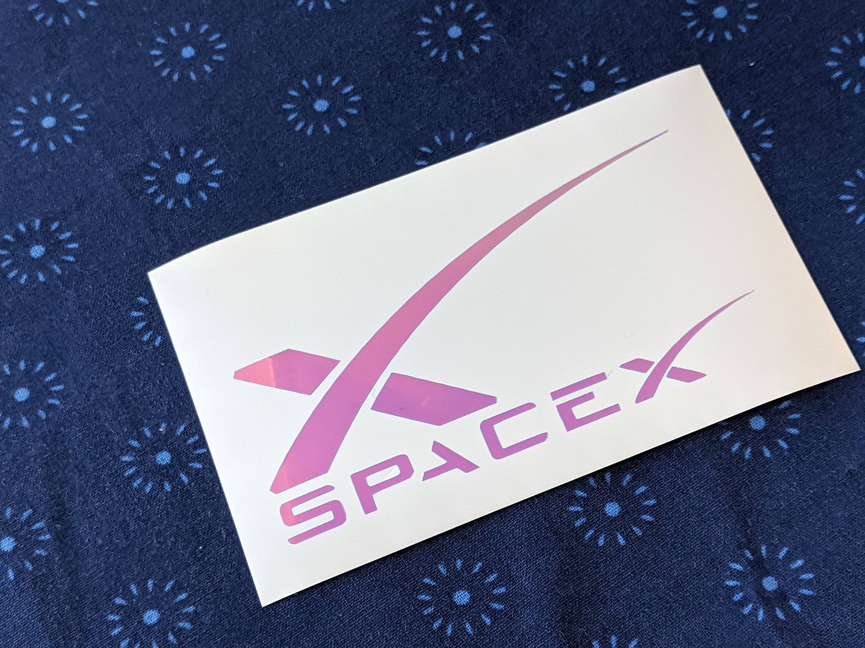 Spacex Logo Permanent Vinyl Decal in Various Colors - Etsy