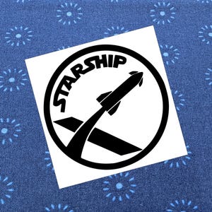 Spacex Starship Circle Permanent Vinyl Decal in Various Colors - Etsy