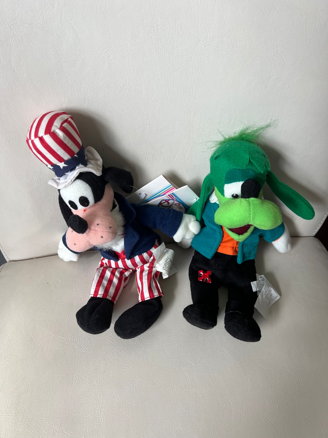 New Pristine Disney's Beanie Babies-"goofy"-uncle Sam Goofy and ...