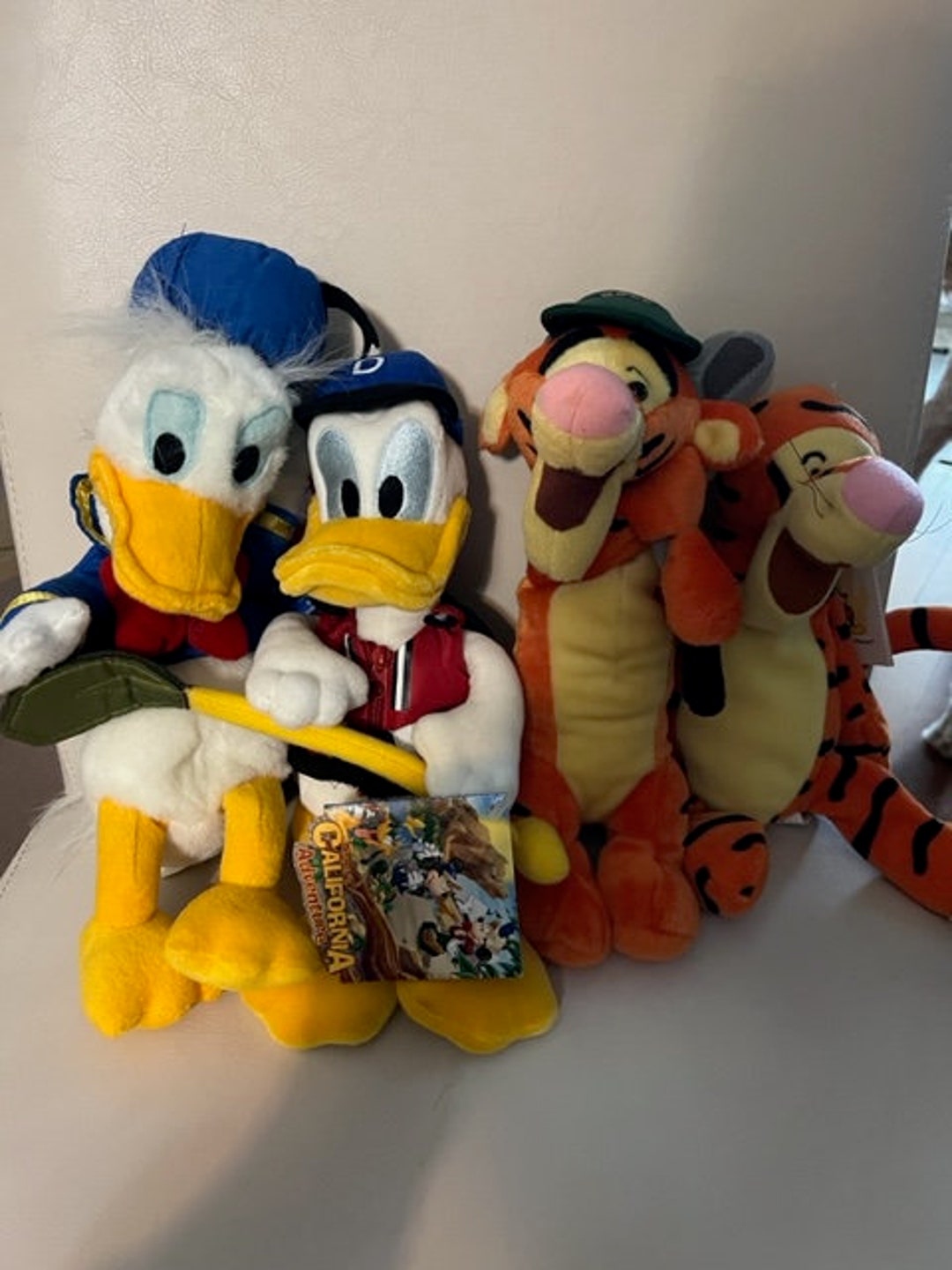 Vintage Disney Rare Donald Duck & Tigger 12 in Mini Bean Bag Rafting ...